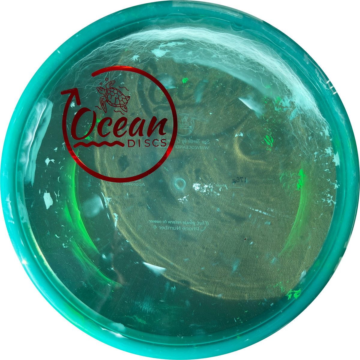 Ocean Discs Swirly Atlantic Sea Turtle - Logo Stamp – London Disc Golf ...